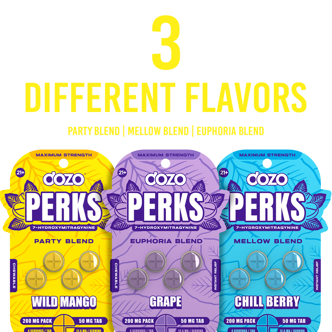 Dozo PERKS Chill Berry Kratom Extract | 200mg (4ct) - $49.97 – hippy ...